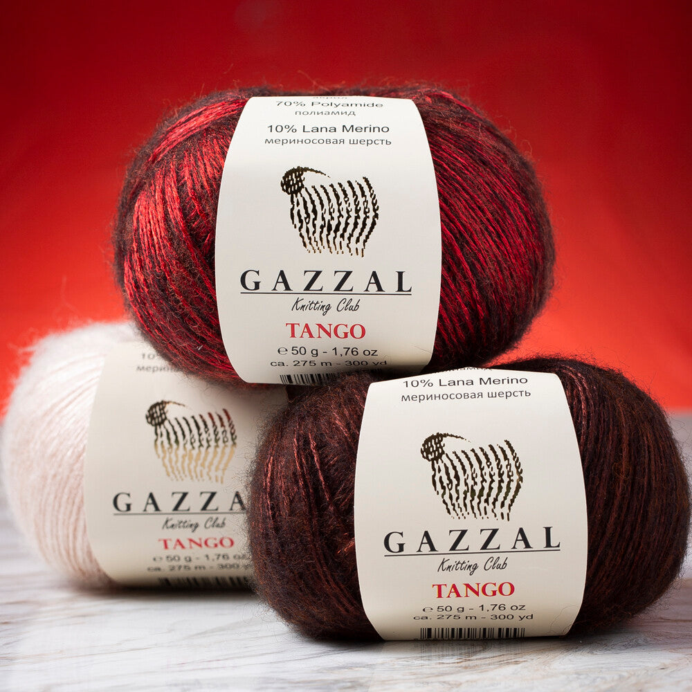 Gazzal Tango Flat Tape Yarn, Brown - 1479